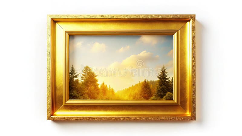 Double Gold Rectangular Frame Stock Illustrations – 90 Double Gold ...