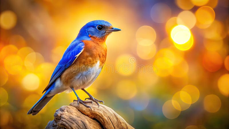 Stunning AIGenerated Image of an Eastern Bluebird Perched on a Tree ...