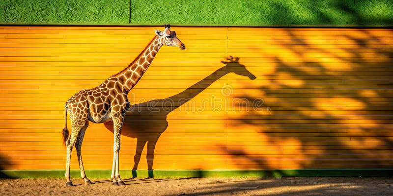 A Stunning AIGenerated Image of a Giraffe in a Park Enclosure Capturing ...