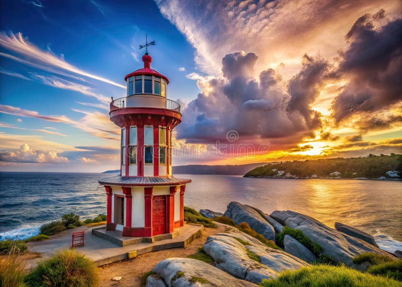 A Stunning AIGenerated Image of Hornby Island Lighthouse Masterful Rule ...