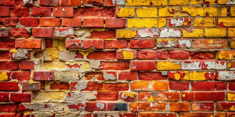 Stunning AIGenerated Image of a Weathered Red Brick Wall with Peeling ...