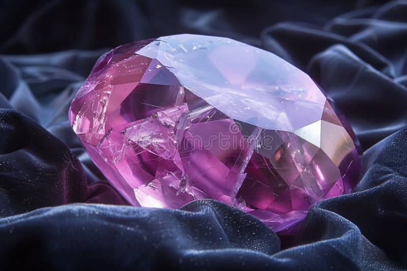 Stunning Alexandrite Gemstone Resting Elegantly on Black Velvet Under ...