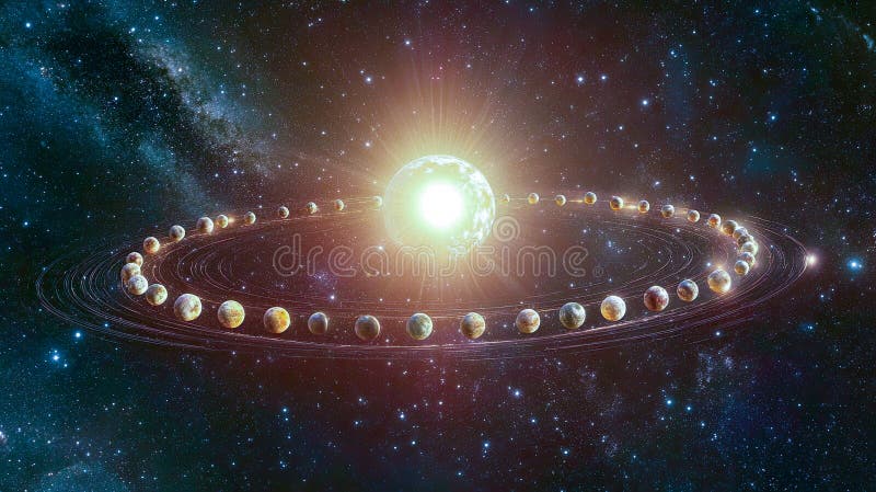 Stunning Alignment of Planets Creating a Celestial Spectacle in the ...
