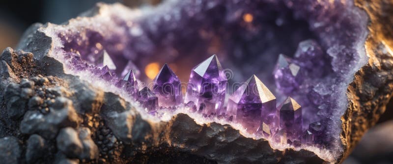 Stunning Amethyst Geode Cluster with Sharp Crystals and Rough Outer ...