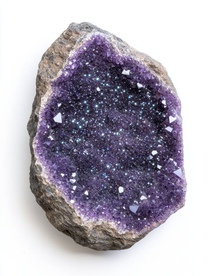 Stunning Amethyst Geode Crystal Cluster Stock Illustration ...