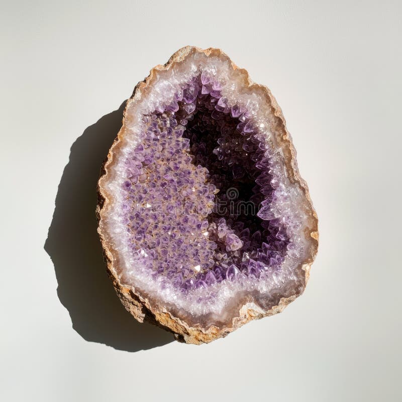 Stunning Amethyst Geode Crystal Stock Illustration - Illustration of ...