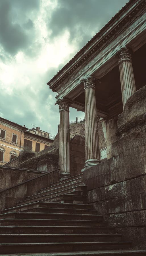 Stunning Ancient City of Stone Inside a Gray Granite Canyon, Fusion of ...