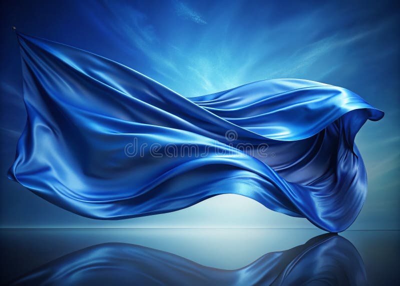Stunning Animated Classic Blue Flag Silhouette Loops FullScreen ...