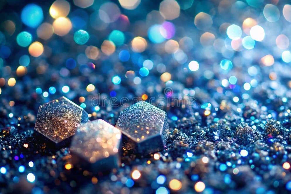 Stunning Animated Silver Hexagon Glitter Background a Macro CloseUp ...