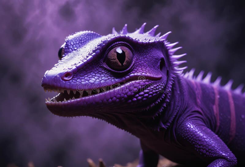 The Stunning Anthropomorphic Gecko with Glowing Stripes Stock ...