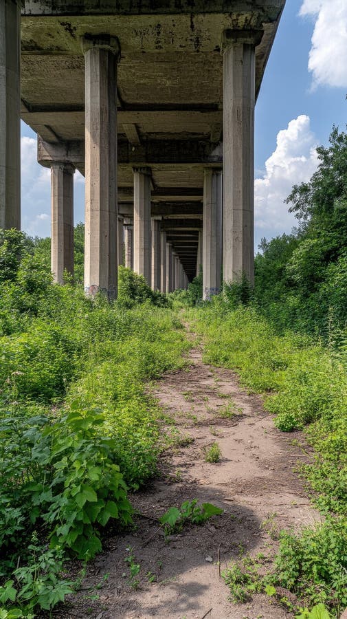 Stunning Architectural Columns Rise Majestically Against a Bright Blue ...