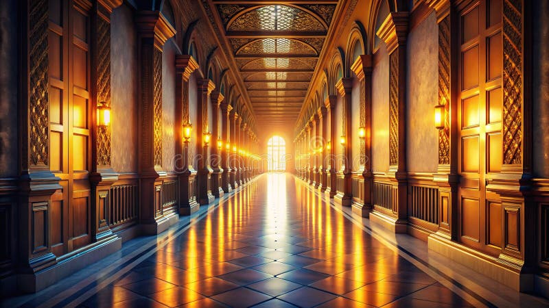 Stunning Architectural Corridor a Deep Depth of Field Exploration of ...