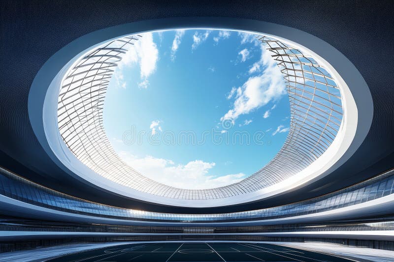 Stunning Architectural Design of Modern Stadium with Open Sky View ...