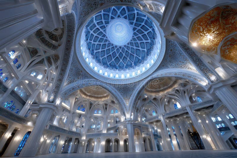 Stunning Architectural Details Inside a Grand Mosque Showcasing ...