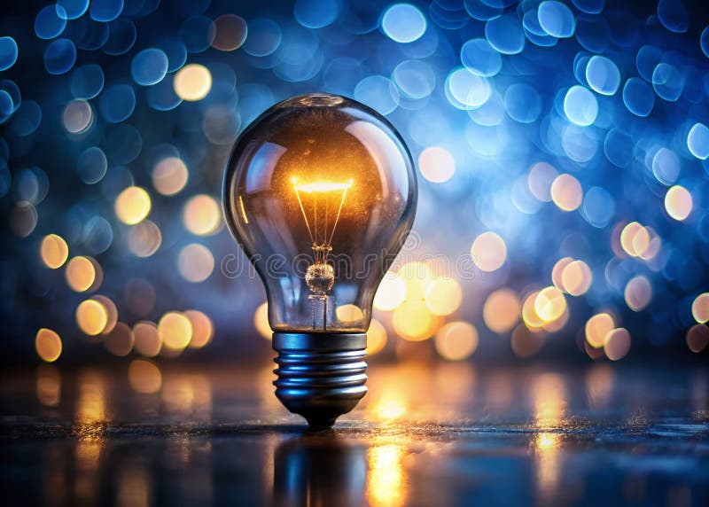 Stunning Architectural Interior Shot Illuminated Light Bulb Against a ...