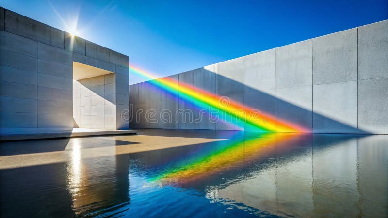 Stunning Architectural Mockup Background Diagonal Caustic Shadow ...