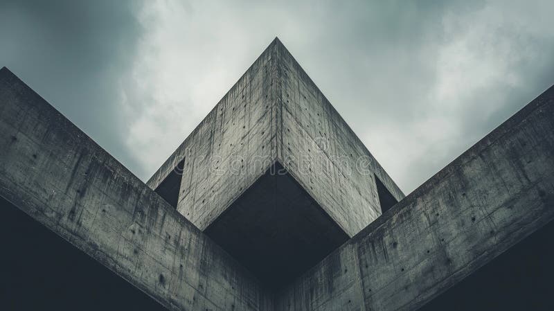 A Stunning Architectural Photograph Showcasing a Concrete Structure ...