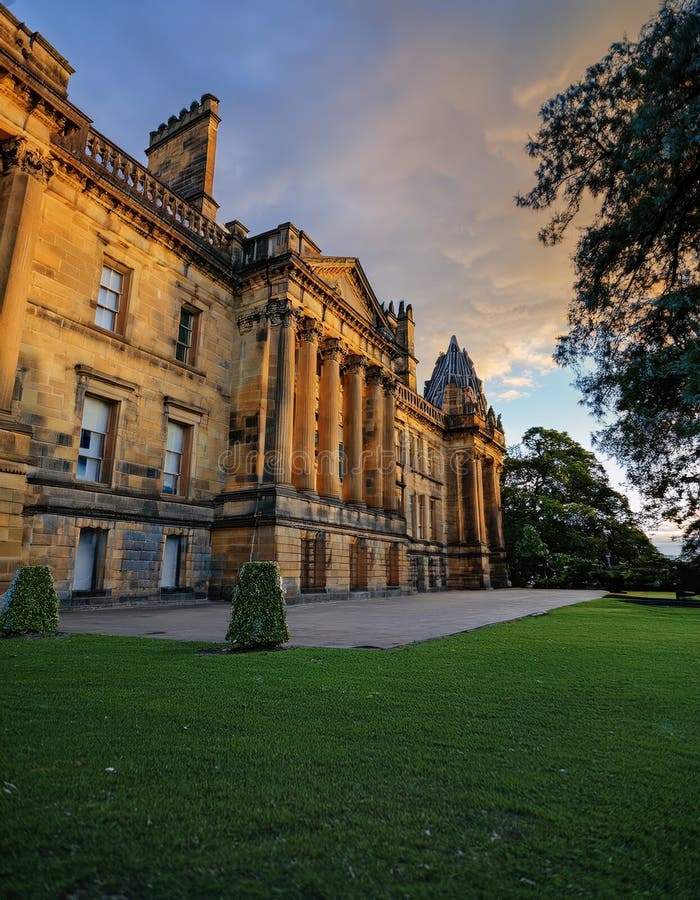 Stunning Architecture of a Historic College Stock Image - Image of ...