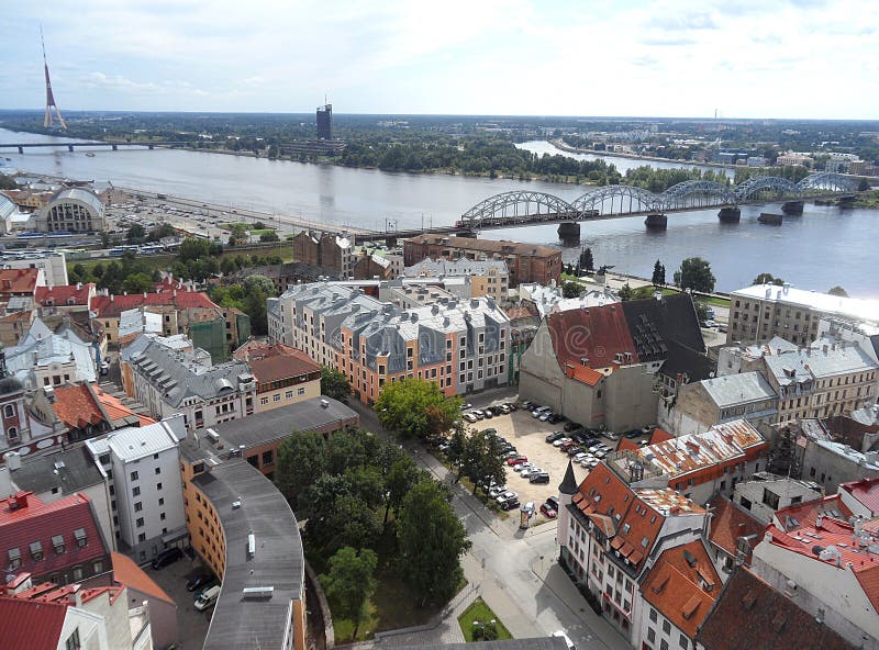 Stunning Architectures and Cityscape of Riga, Latvia Stock Image ...
