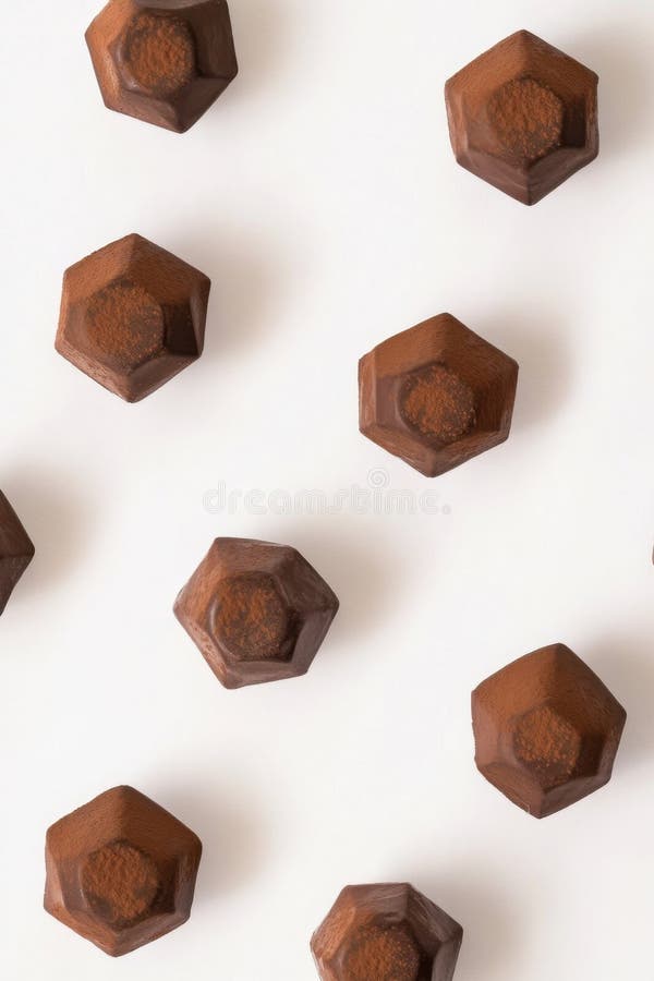 Delightful Chocolate Truffles Arranged in a Geometric Pattern for World ...