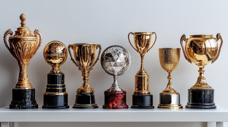 Stunning Arrangement of Unique Trophies Representing Various Milestones ...