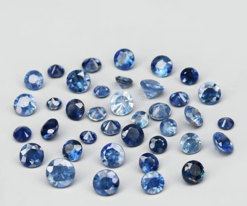 A Stunning Array of Blue Gemstones Showcasing Various Cuts and Shades ...