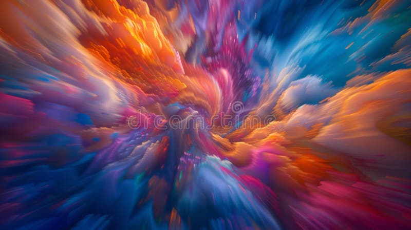 A Stunning Array of Bright and Bold Colors Swirling and Expanding in ...