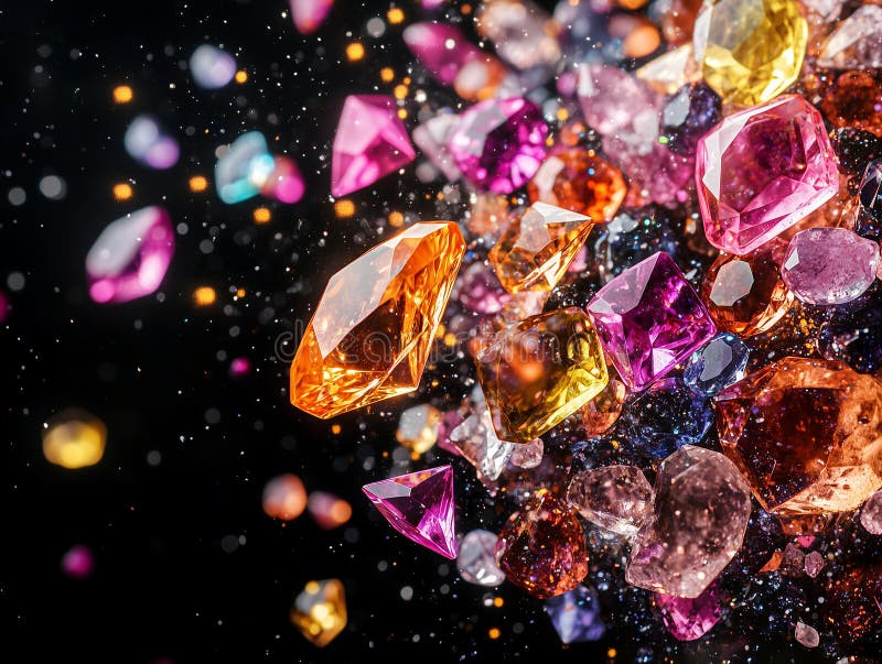 A Stunning Array of Brilliantly Cut Diamonds and Other Gems, Scattered ...