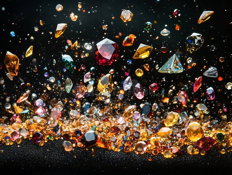 A Stunning Array of Brilliantly Cut Diamonds and Other Gems, Scattered ...