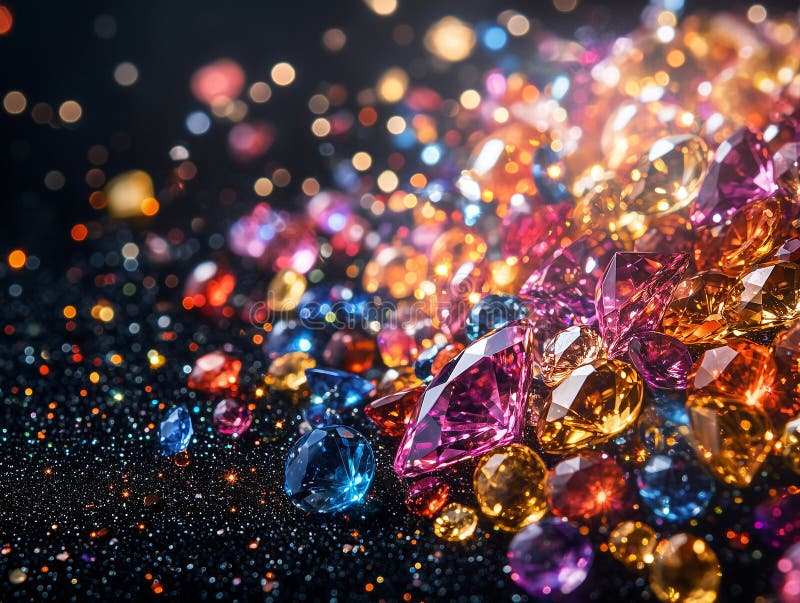 A Stunning Array of Brilliantly Cut Diamonds and Other Gems, Scattered ...