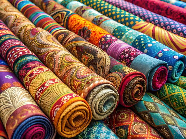A Stunning Array of Colorful Fabrics Explore Diverse Textures Patterns ...