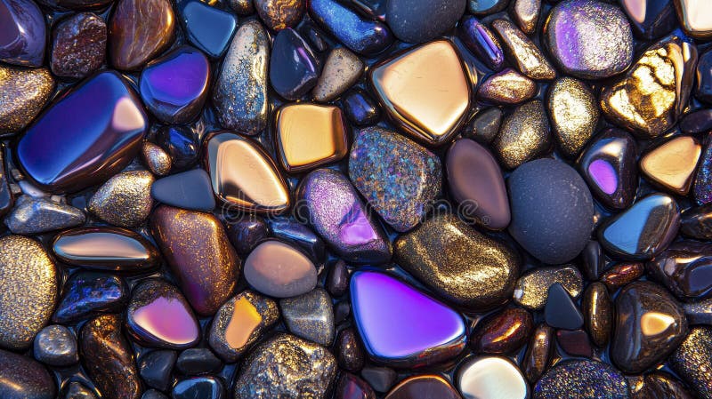 Stunning Array of Colorful Rock Pebbles Stock Photo - Image of natural ...