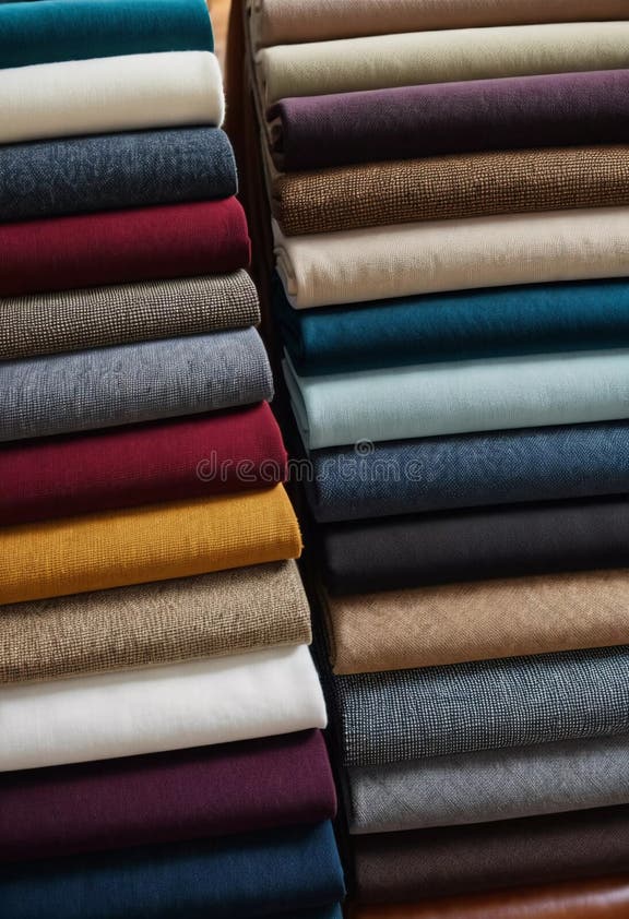 A Stunning Array of Fabric Samples in Various Rich Colors is Neatly ...