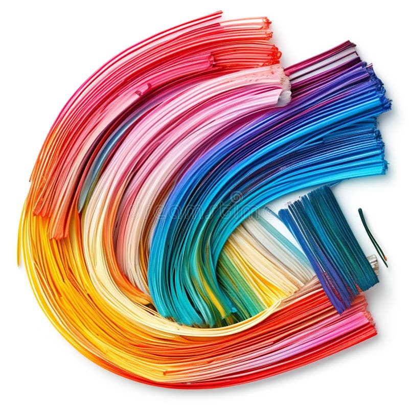 A Stunning Array of Multicolored Strings in Rainbow Order Stock ...