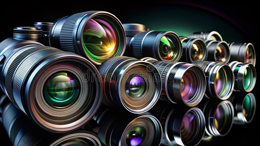 A Stunning Array of Professional Photography Lenses Exploring the ...