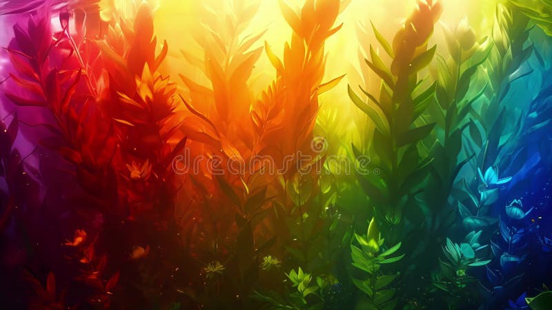 A Stunning Array of Rainbow Colors Mingles and Dances Creating a ...