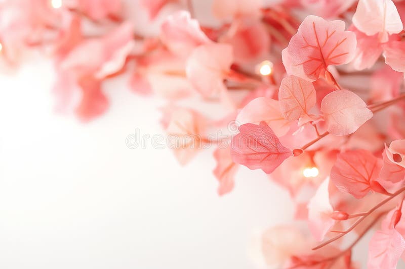 A Stunning Array of Soft Pink Artificial Flowers with Intricate Leaves ...