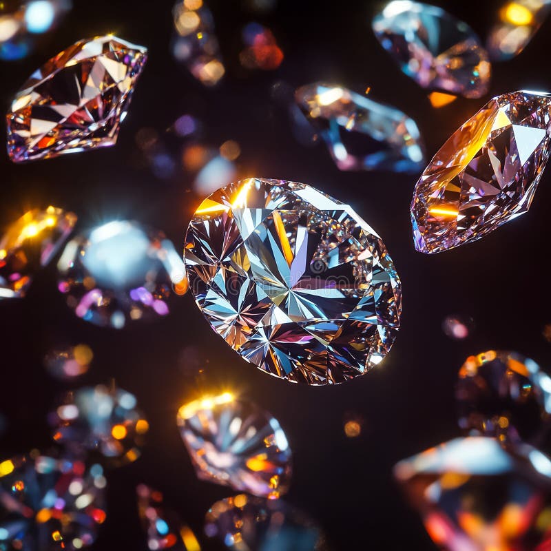 A Stunning Array of Sparkling Diamonds Showcasing Brilliance and ...