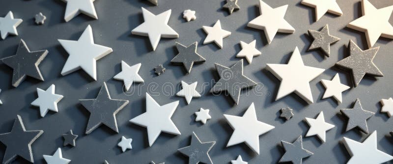 A Stunning Array of Stars in Varying Sizes and Shades of Gray and White ...