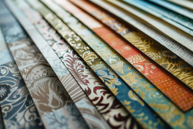 Vibrant Wallpaper Samples Showcase Stock Illustration - Illustration of ...