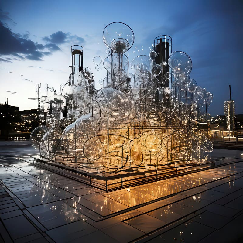 Stunning Art Installation Featuring Illuminated Bubbles and Glass ...