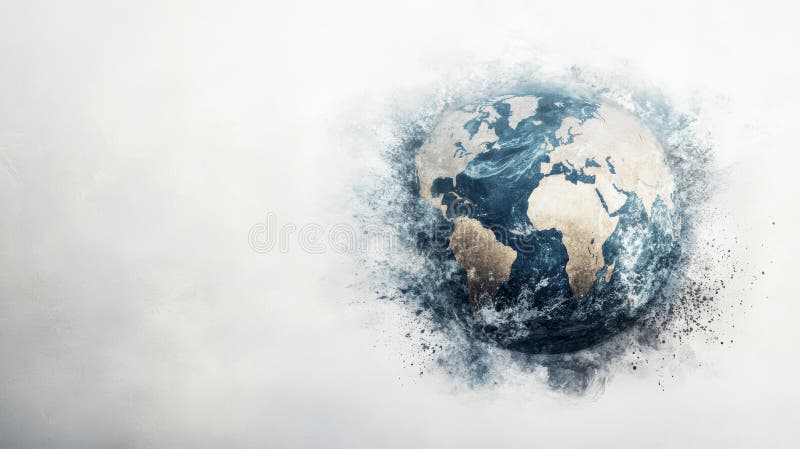 A Stunning Artistic Representation of Earth, Highlighting Continents ...