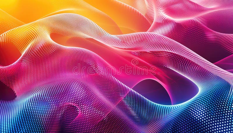 This Stunning Artwork Displays a Captivating Wave Design with Vibrant ...