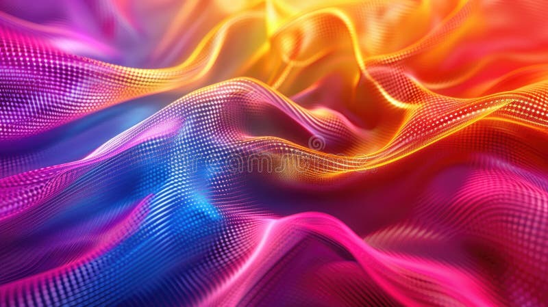 This Stunning Artwork Displays a Captivating Wave Design with Vibrant ...