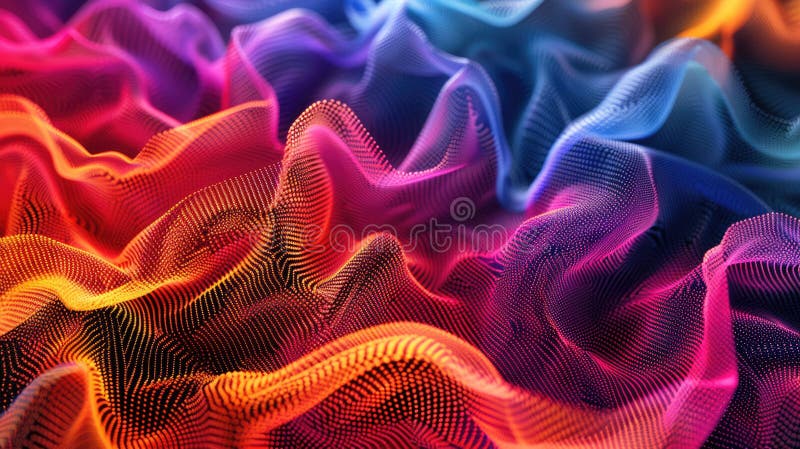 This Stunning Artwork Displays a Captivating Wave Design with Vibrant ...
