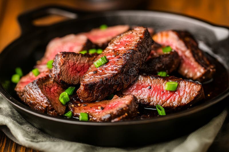 Stunning Asian Bar with Dark Green Tones, Grilling Steaks Stock Photo ...
