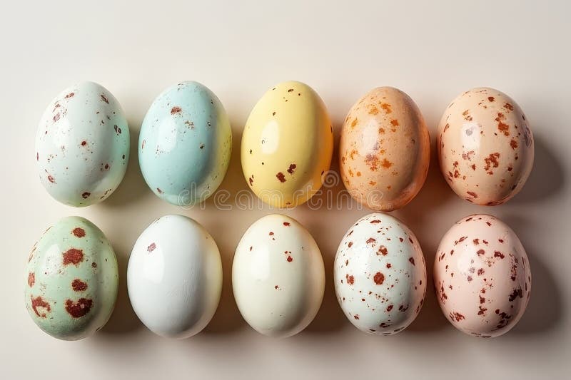 Stunning Assorted Speckled Egg Designs Collection Stock Illustration ...