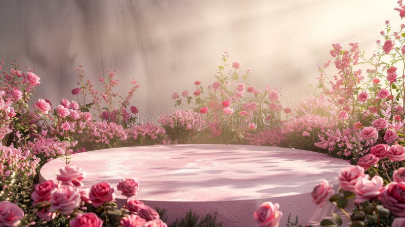 This Stunning Backdrop Features a Spring Field Scene with Rose Flowers ...