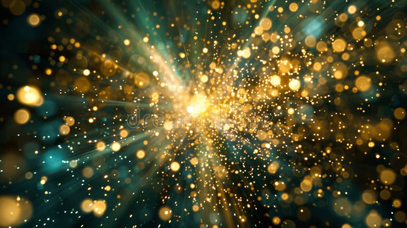 A Stunning Background Featuring Vibrant Golden Particles and Light Rays ...
