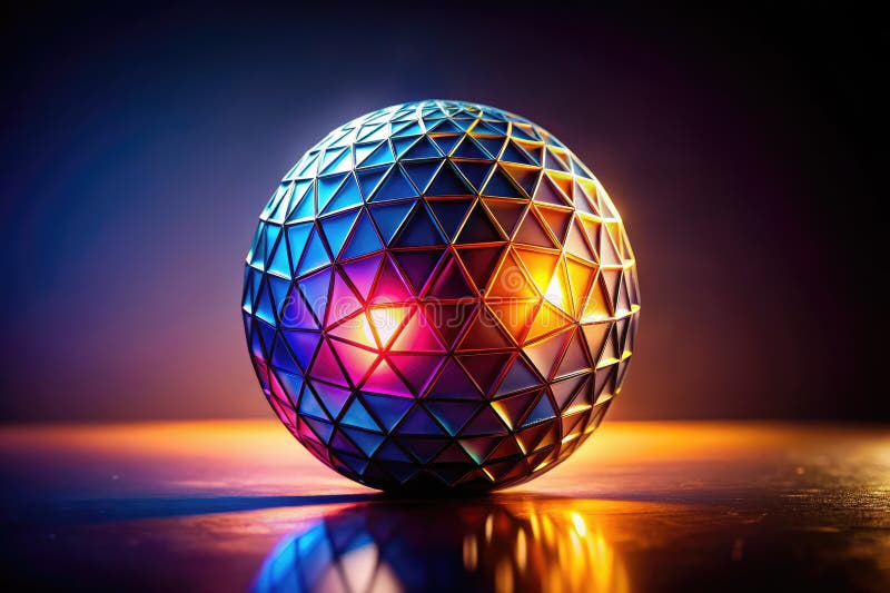 Stunning Backlit Geometric Sphere Silhouette Minimalist 3D Rendering on ...